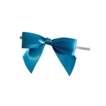 Large TURQUOISE Bow on Twistie (Qty 25)
